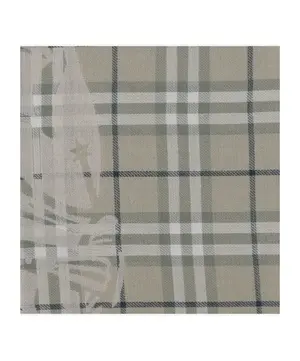 Burberry Checked Frayed-edeg Scarf