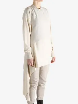 UMA WANG Long Sleeve Asymmetrical Sweater - Nude