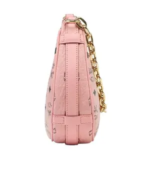 Mcm Aren Crescent Small Hobo Bag - Soft Pink