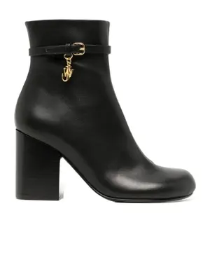 J.W.ANDERSON Round Toe High Heel Boots With Side Zipper