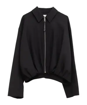 Loewe Zip-up Draped Jacket - Black