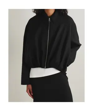 Loewe Zip-up Draped Jacket - Black