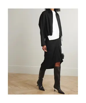 Loewe Zip-up Draped Jacket - Black