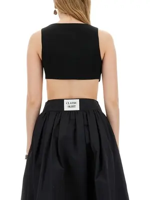 Moschino V-neck Vest With Feather Embellishment
