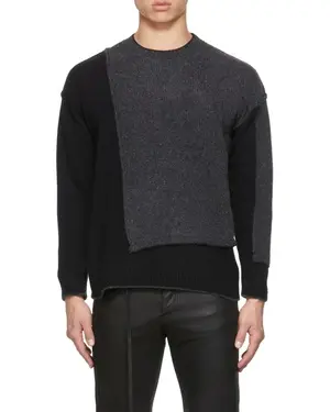 Isabel Benenato Asymmetrical Fine Knit Sweater