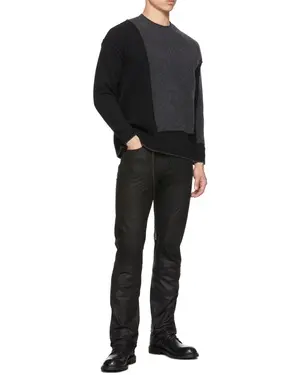 Isabel Benenato Asymmetrical Fine Knit Sweater