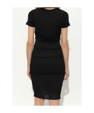 Dsquared2 Short-sleeved Ribbed Midi Dress