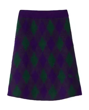 Burberry A-line Jacquard Skirt