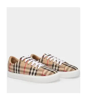 Burberry Vintage Checked Low-top Sneakers - White