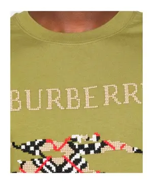 Burberry Edk-embroidered T-shirt - Green