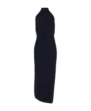 Fendi Open Back Knotted Asymmetrical Maxi Dress