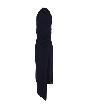 Fendi Open Back Knotted Asymmetrical Maxi Dress
