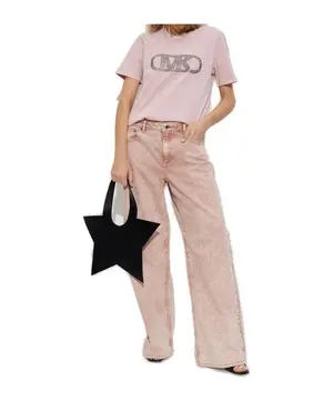 Michael Kors Embellished Crewneck T-shirt - Nude