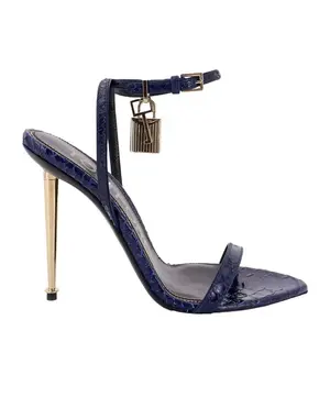 TOM FORD Pointed-toe High-heeled Sandals With Ankle Strap And Lock Detail - Multicolor