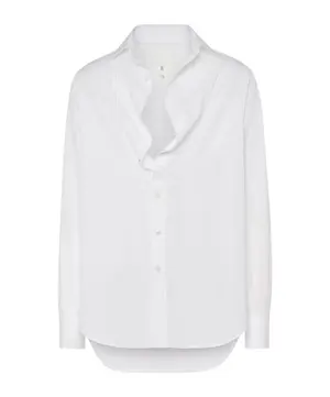 MAISON MARGIELA Asymmetric French-collar Shirt - White