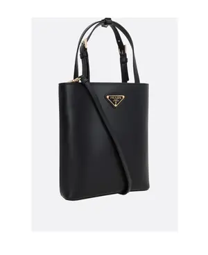 Prada Triangle Logo Appliqué Tote Bag