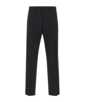 MAISON MARGIELA Tailored Straight-leg Trousers With Contrast Stitching Detail - Black