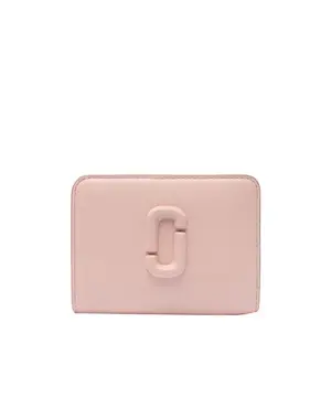 Marc Jacobs Leather J Marc Mini Compact Wallet - Nude