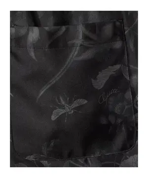 Gucci Allover Flora Print Silk Twill Shorts