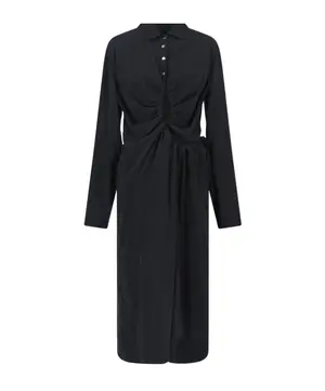 MAISON MARGIELA Draped Knot Detail Shirt Dress