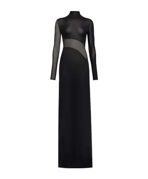 Alaïa Knit Cut Out Maxi Dress - Black