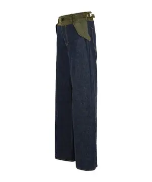 Sacai Wide Leg Denim Jeans - Black