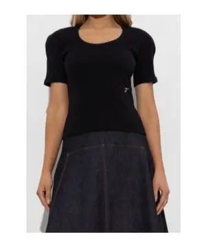 Jacquemus Embroidered Scoop Neck T-shirt - Black