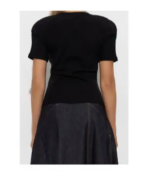 Jacquemus Embroidered Scoop Neck T-shirt - Black