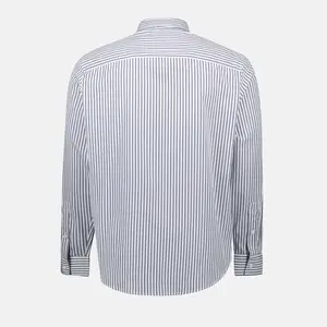 Burberry Logo Embroidered Striped Shirt