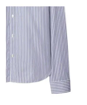 Burberry Logo Embroidered Striped Shirt
