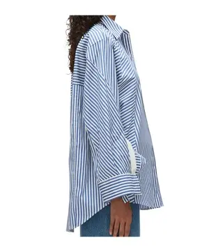 3.1 Phillip Lim Striped Paneled Long Sleeve Shirt