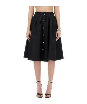 Moschino Pleated Logo Skirt