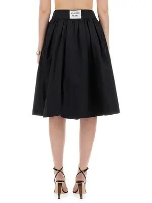 Moschino Pleated Logo Skirt