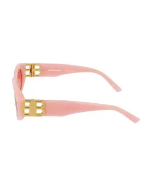Balenciaga Rectangular Frame Sunglasses - Pink