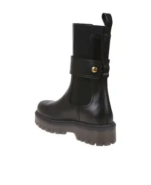 Valentino Garavani One Stud Round Toe Ankle Boots