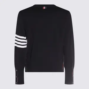 Thom Browne 4-bar Stripe Crewneck Jumper With Dachshund Motif