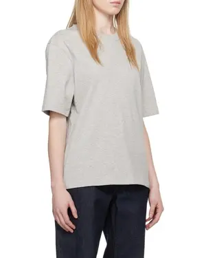 AMI Paris Logo Crewneck T-shirt - Gray
