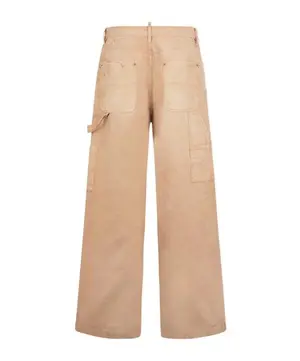 Dsquared2 Garment Dyed Baggy Carpenter Jeans - Light Brown