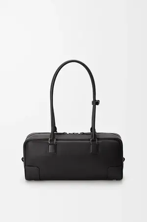 Loewe Amazona 31 Cropped Bag In Shiny Calfskin - Black