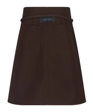 COURREGES Courrèges Belted Knee-length Bermuda Shorts - Chocolate
