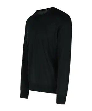 GRAN SASSO Crewneck Long-sleeved Jumper - Black