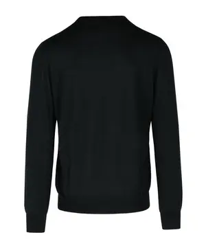 GRAN SASSO Crewneck Long-sleeved Jumper - Black