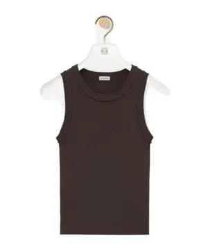 Loewe Anagram Embroidered Ribbed Top - No