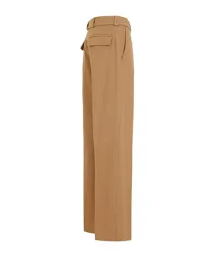 Dries Van Noten Belted Straight Leg Tailored Trousers