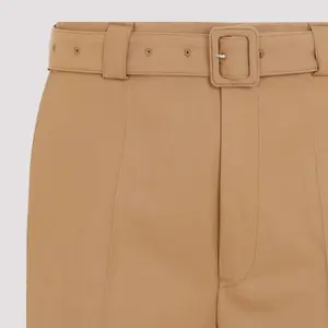 Dries Van Noten Belted Straight Leg Tailored Trousers