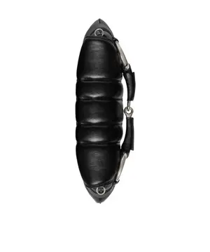 Gucci Horsebit Plaque Shoulder Bag - Black