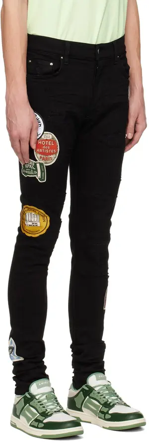 Amiri Belt-loop Jeans With Patch Embellishments