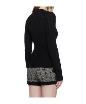 Balmain Testa Di Leone Buttoned Fitted Cardigan - Black