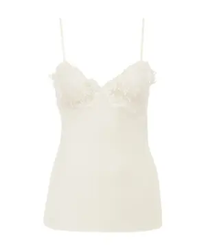Chloé Lace Trim Silk Camisole - No
