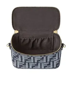 Fendi Vanity Ff Jacquard Mini Shoulder Bag - Gray